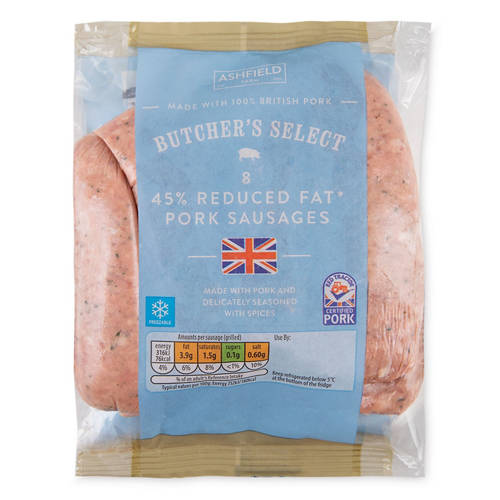 45% Reduced Fat* Pork Sausages 8 Pack | ALDI UK
